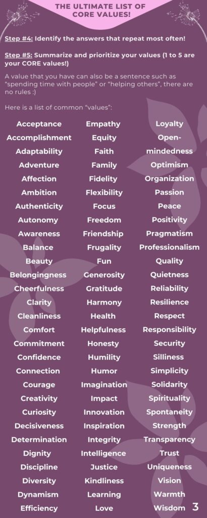 Best Core Values List: Personal Value Examples to Inspire You!