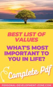 Best List of Values Pdf: Discover What's Most Important to You In Life